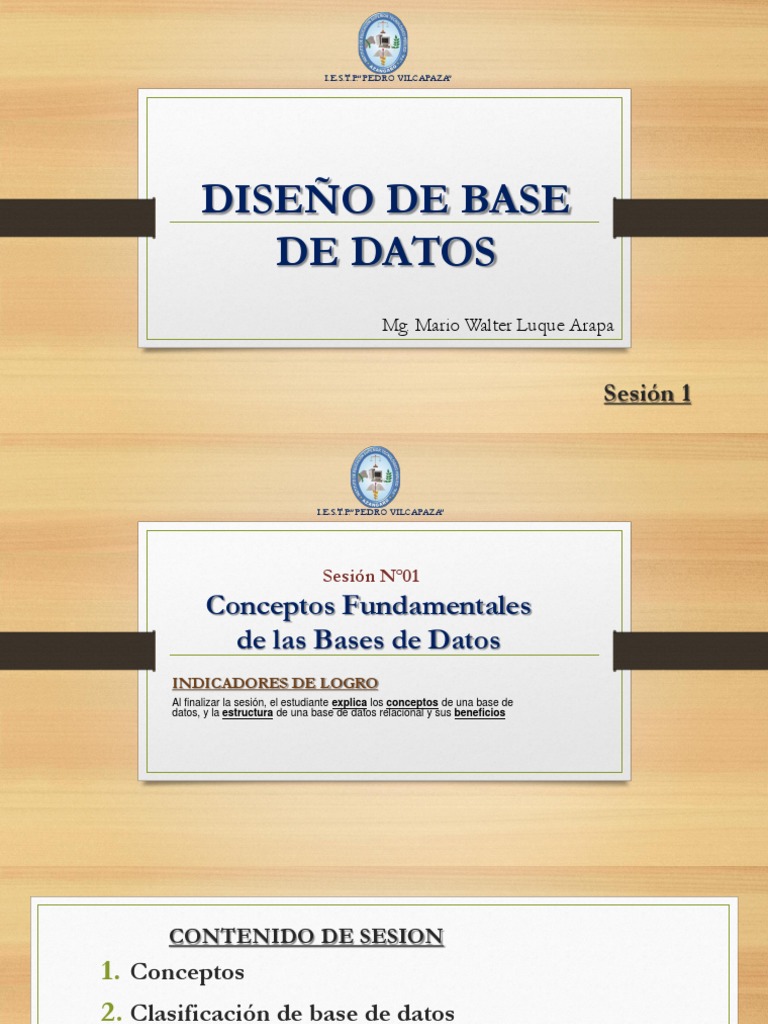 Sesion1 Instructivo Del Docente PPT Conceptos Fundamentales DBF) | PDF | Bases de datos | Tabla ...