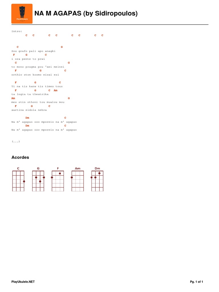 Na M Agapas by Sidiropoulos | PDF