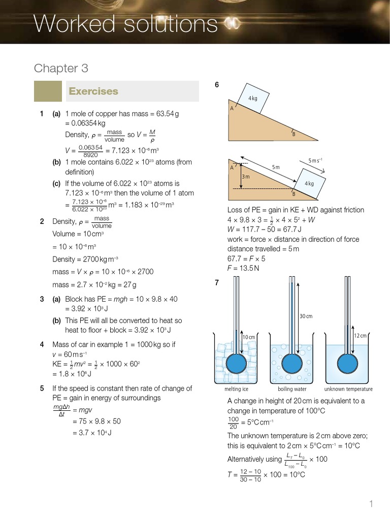 Sol Cap 3 PhysSL - WS - Ch03 | PDF | Gases | Humidity