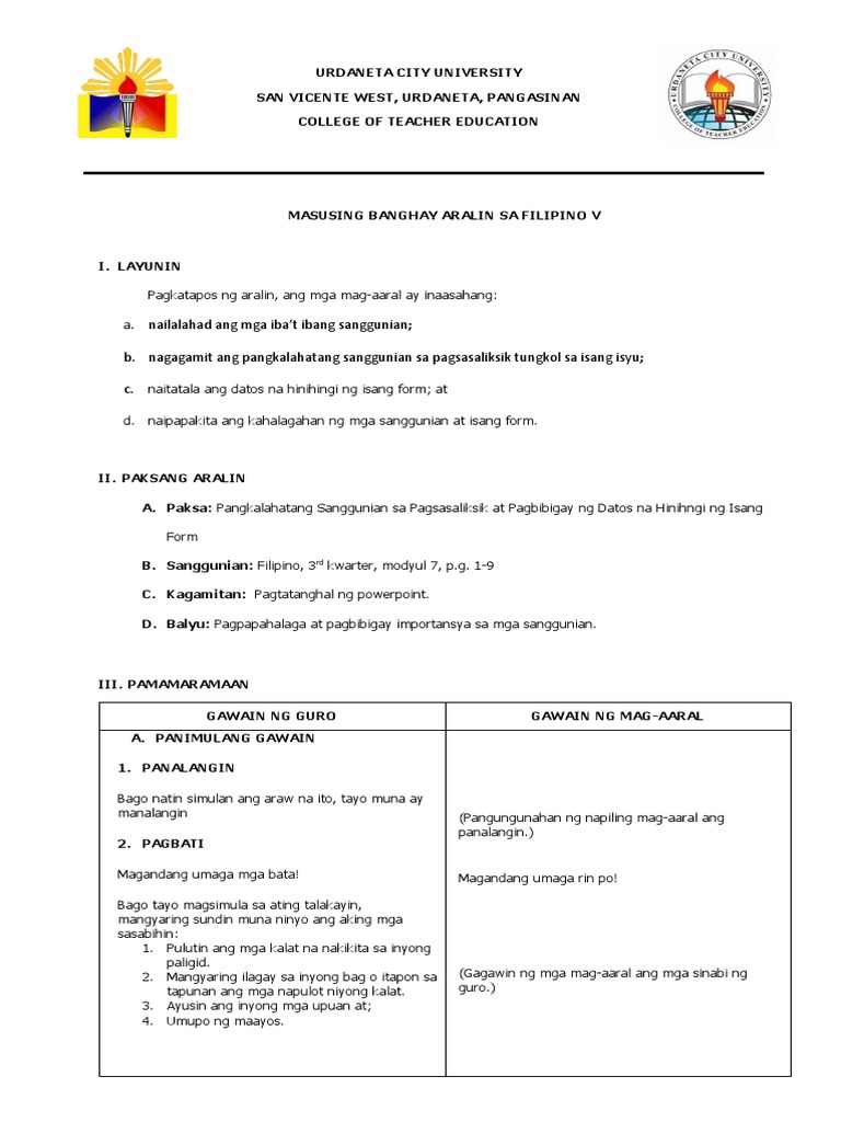 Filipino Lessonplan Gabuyo | PDF