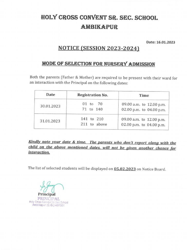 Ad Notice-2 For Nursery | PDF