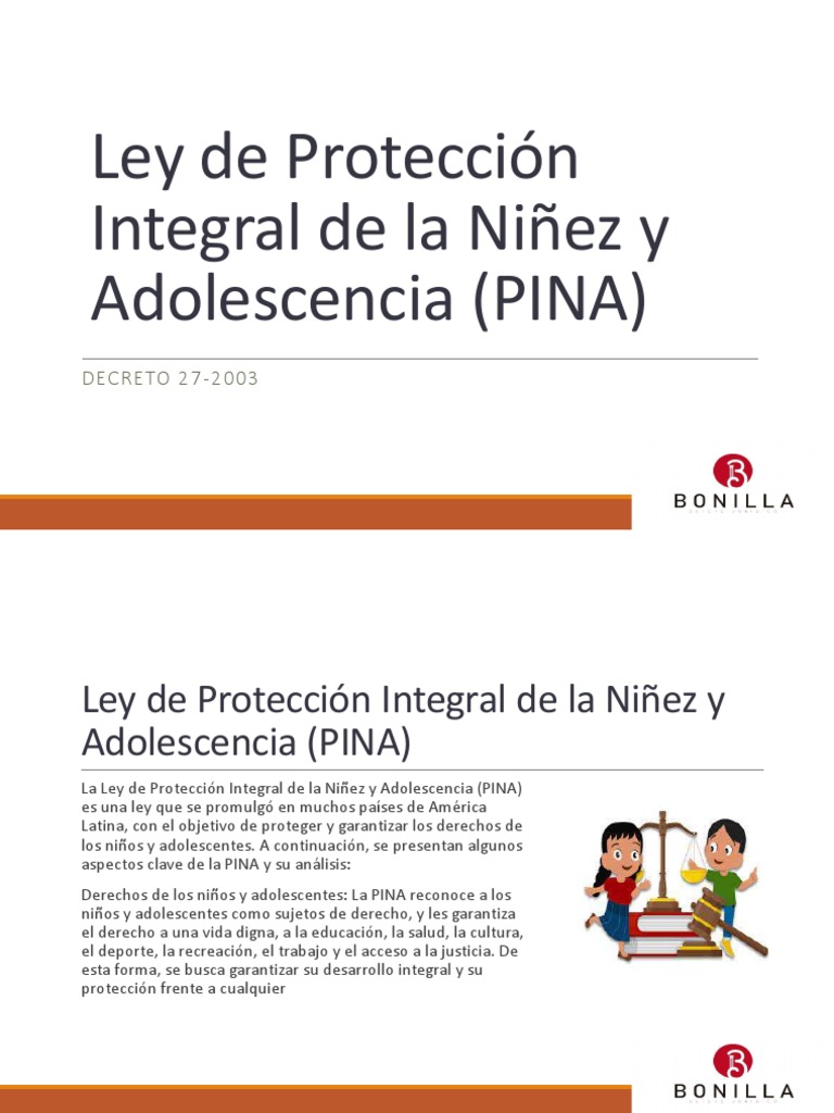 Ley de Protección Integral de La Niñez y Adolescencia | PDF | Derechos de los niños | Infancia