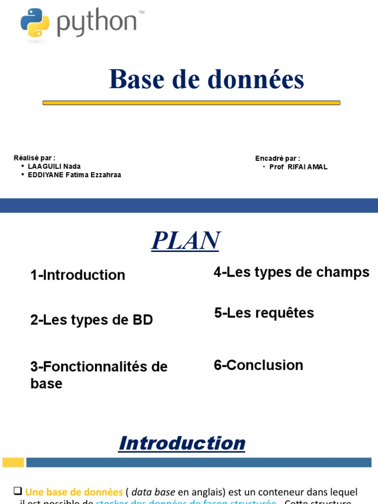 Bd Python Pdf Bases De Données Sql
