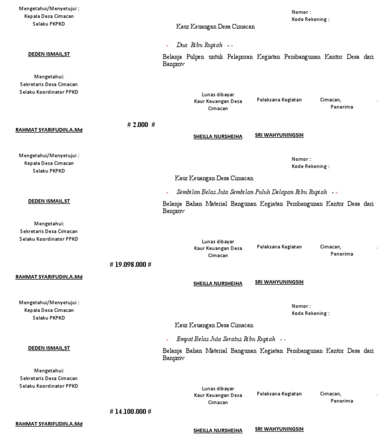 Format Kwitansi | PDF