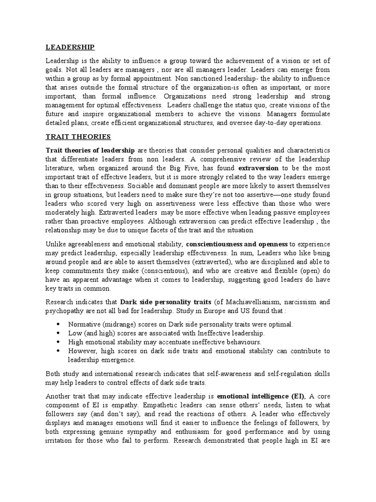 LEADERSHIP | Download Free PDF | Leadership | Transformational Leadership