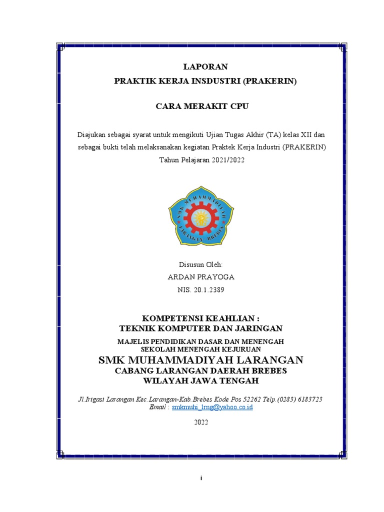 LAPORAN PKL. Ardan | PDF | Komputer
