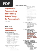 Pagabasa at Pagsusuri Reviewer Grade 11 | PDF