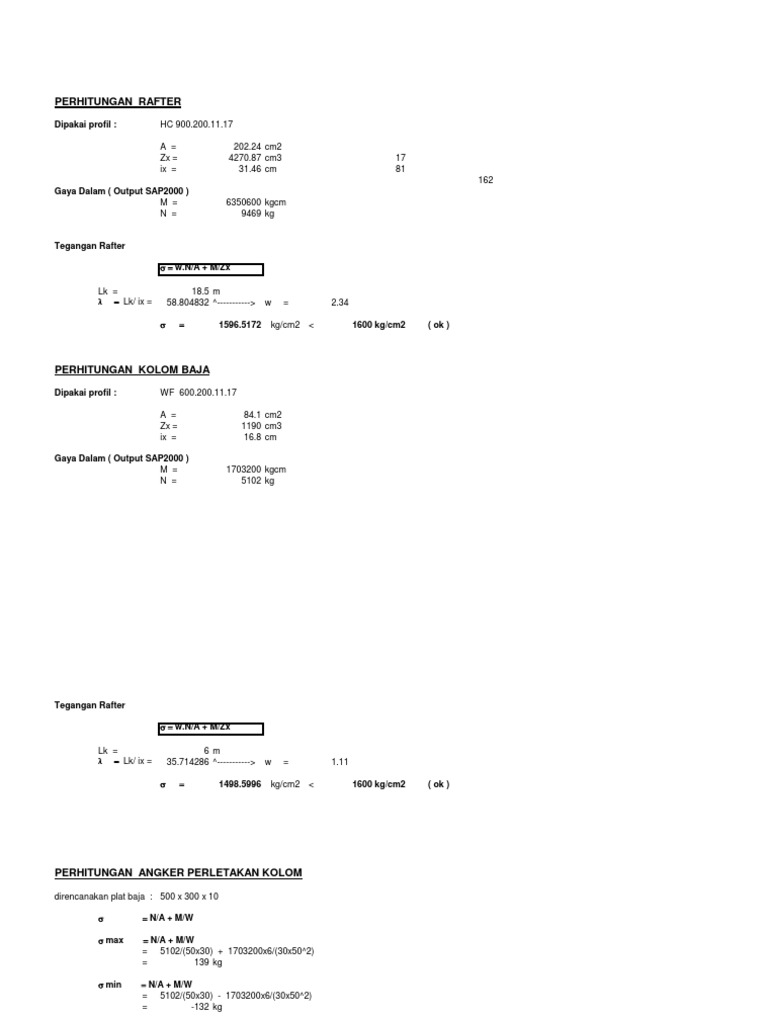 6 Perhitungan Rafter | PDF | Sains & Matematika