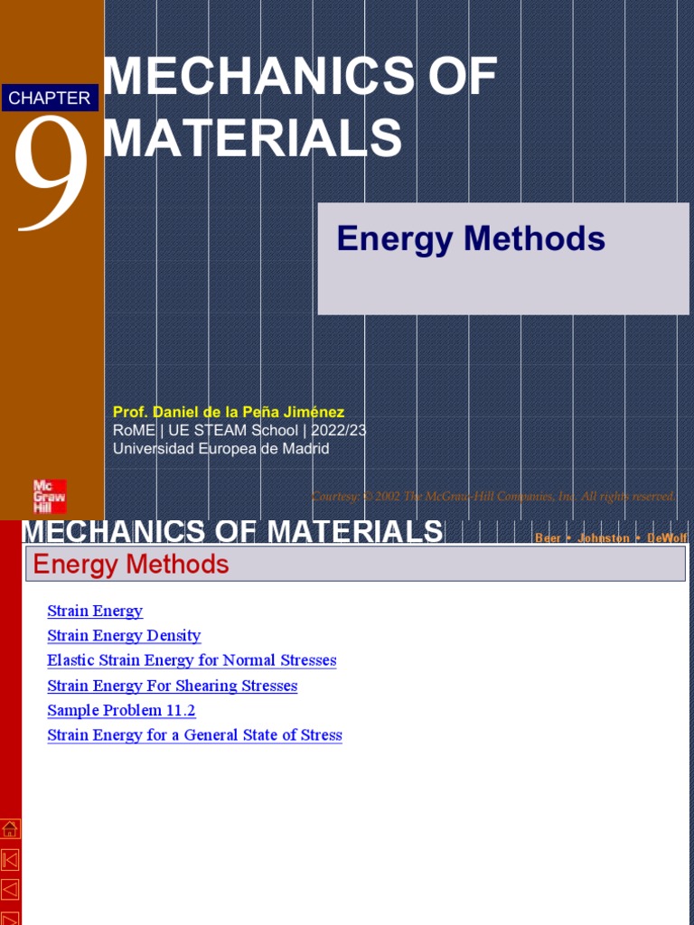 9 Energy Methods v2 | PDF | Strength Of Materials | Deformation ...
