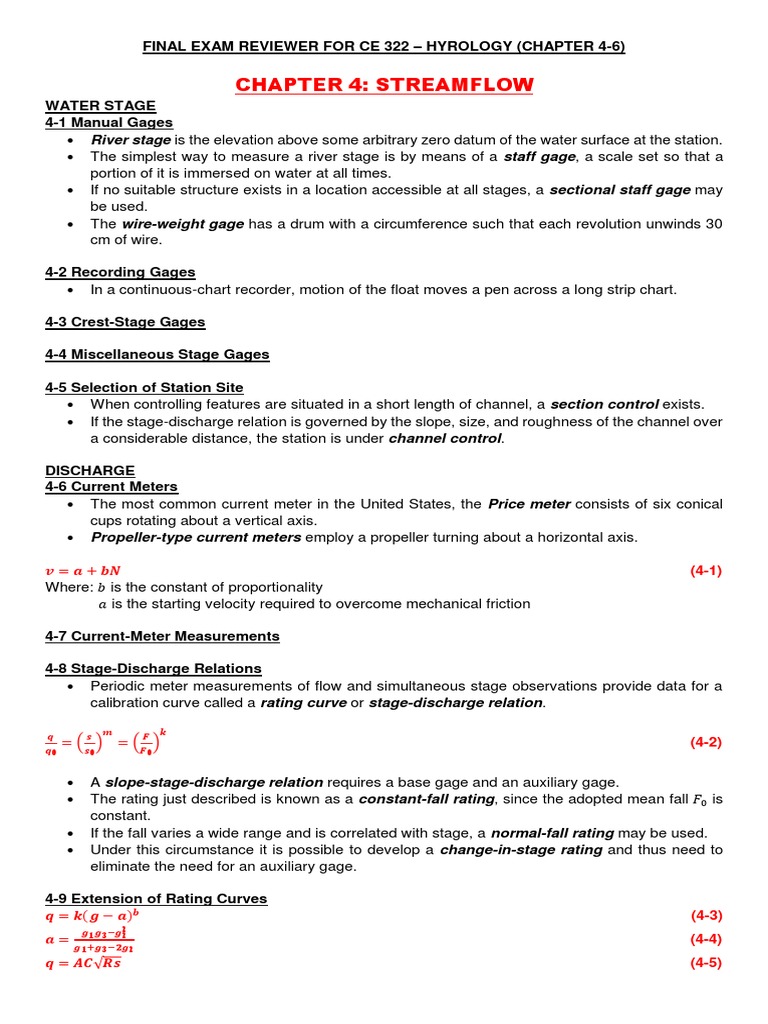 Final Exam Reviewer For Ce 322 Hydrology | PDF | Evapotranspiration ...