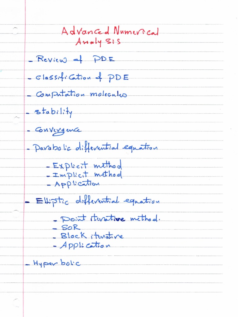Advanced Numerical Analysis-Lecture 1 | PDF