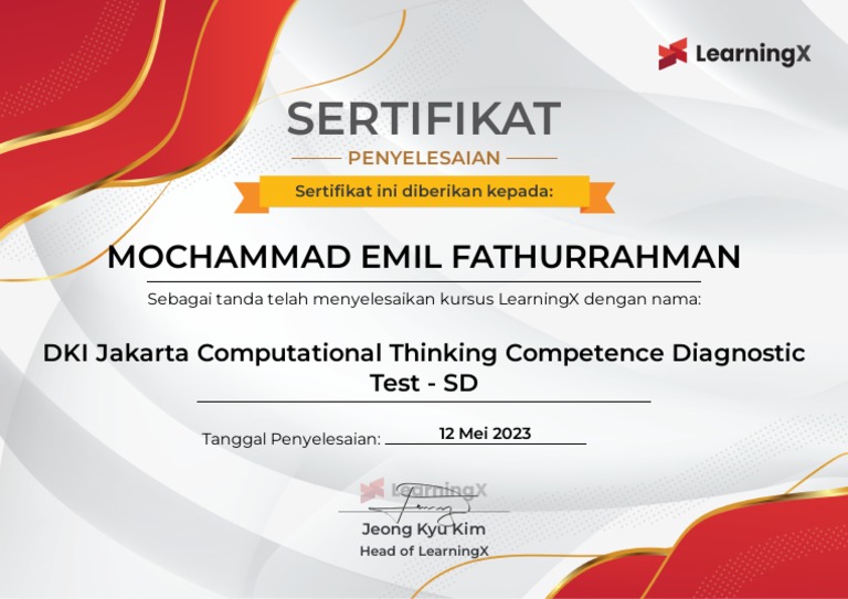 Sertifikat LearningX | PDF