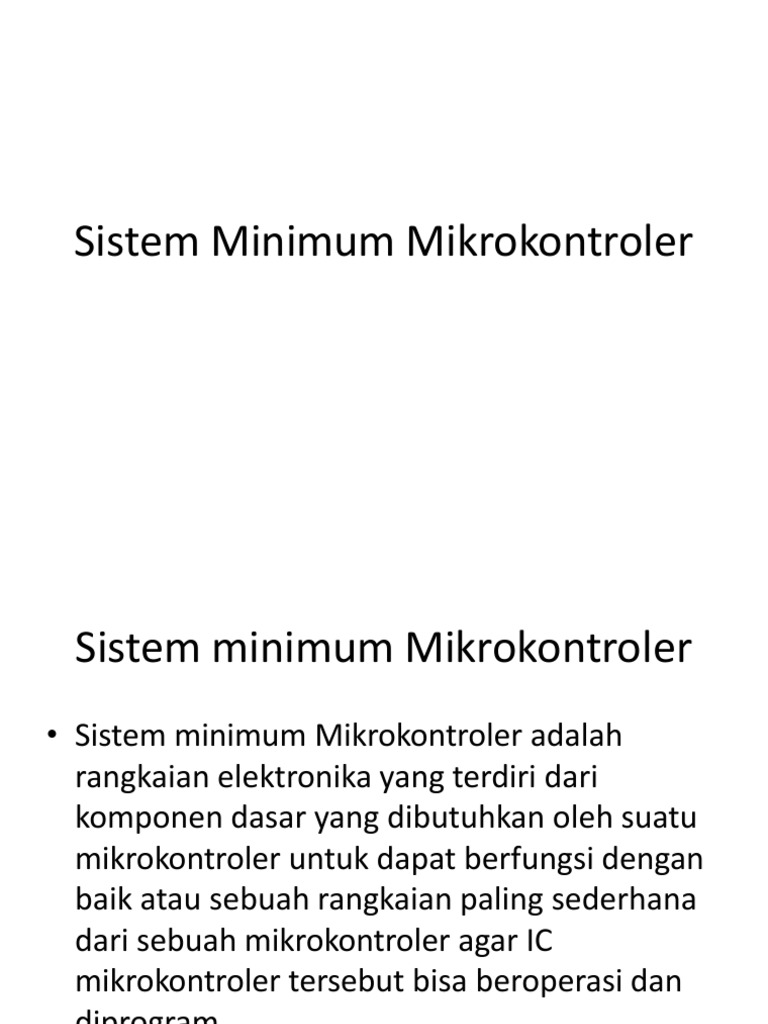 Sistem Minimum Mikrokontroler New | PDF