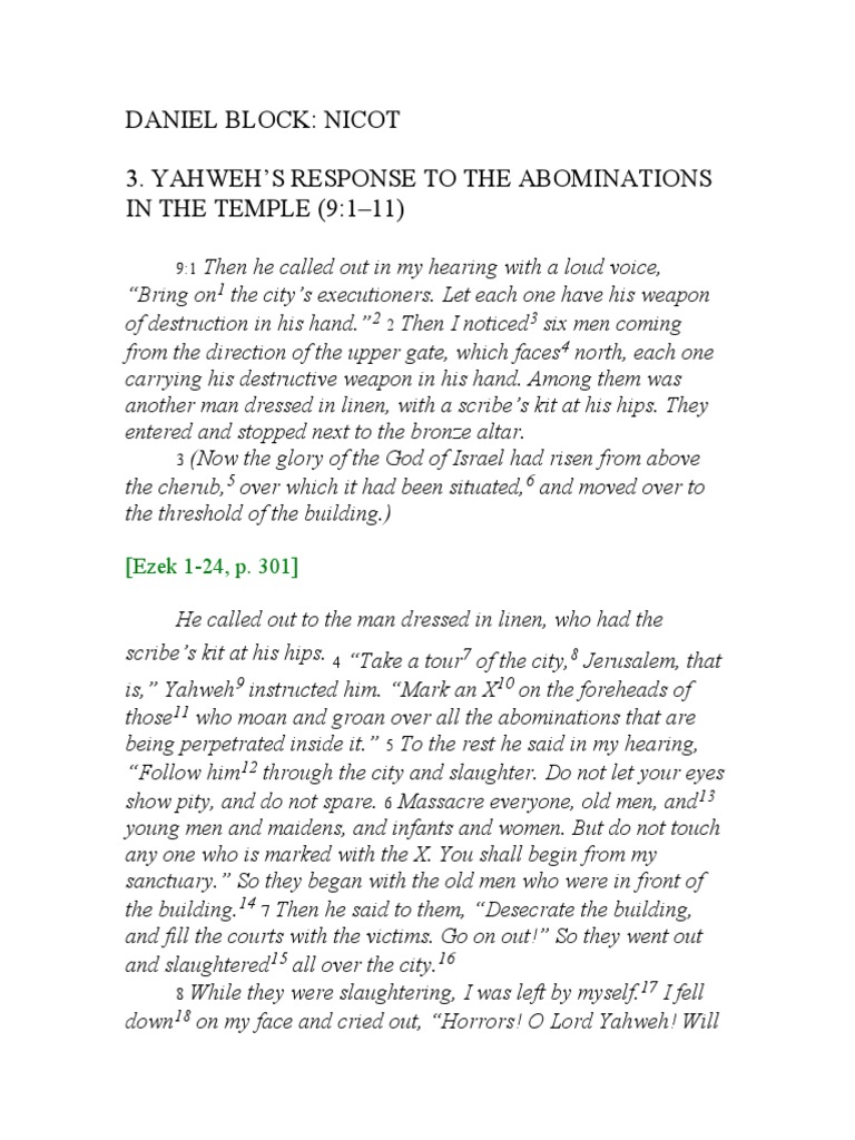 Nicot Daniel Block Download Free Pdf Book Of Ezekiel