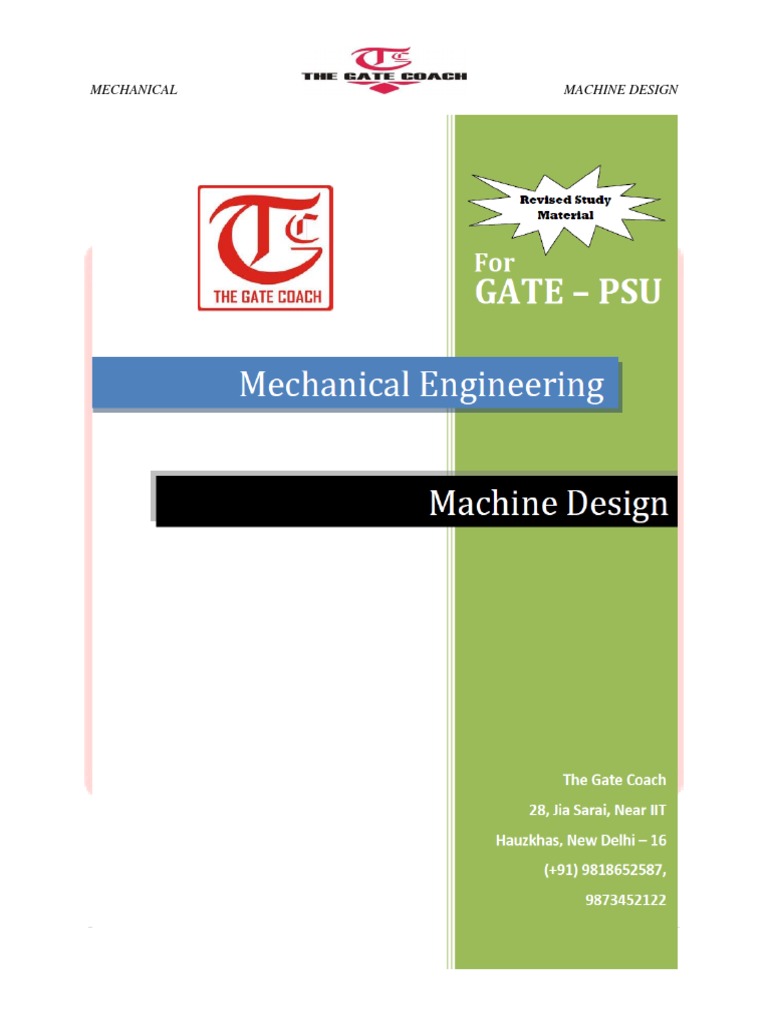 Machine Design | PDF | Screw | Gear