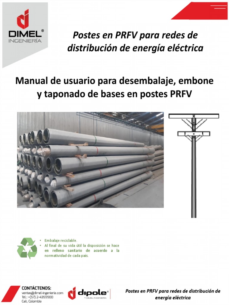 Manual de Usuario Desembalaje, Embone y Taponado de Bases PRFV | PDF ...