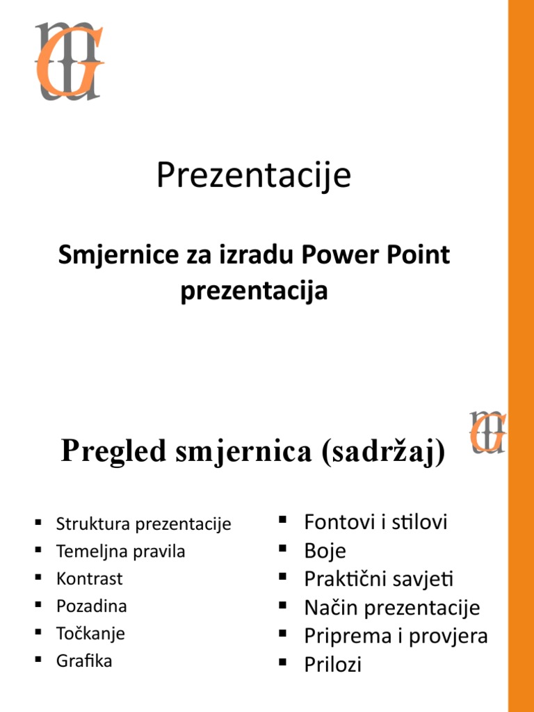 Prezentacije - Pravila | PDF