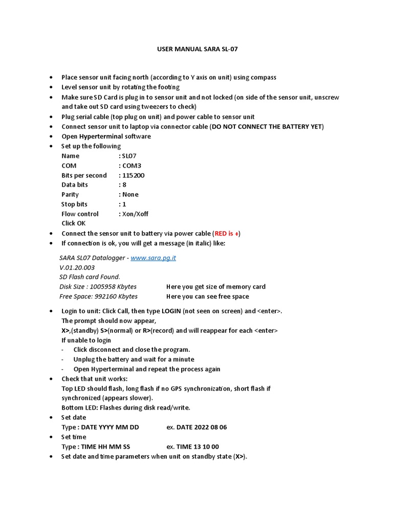 Manual Microtremor SARA SL-07 | PDF | Electrical Connector | Computing