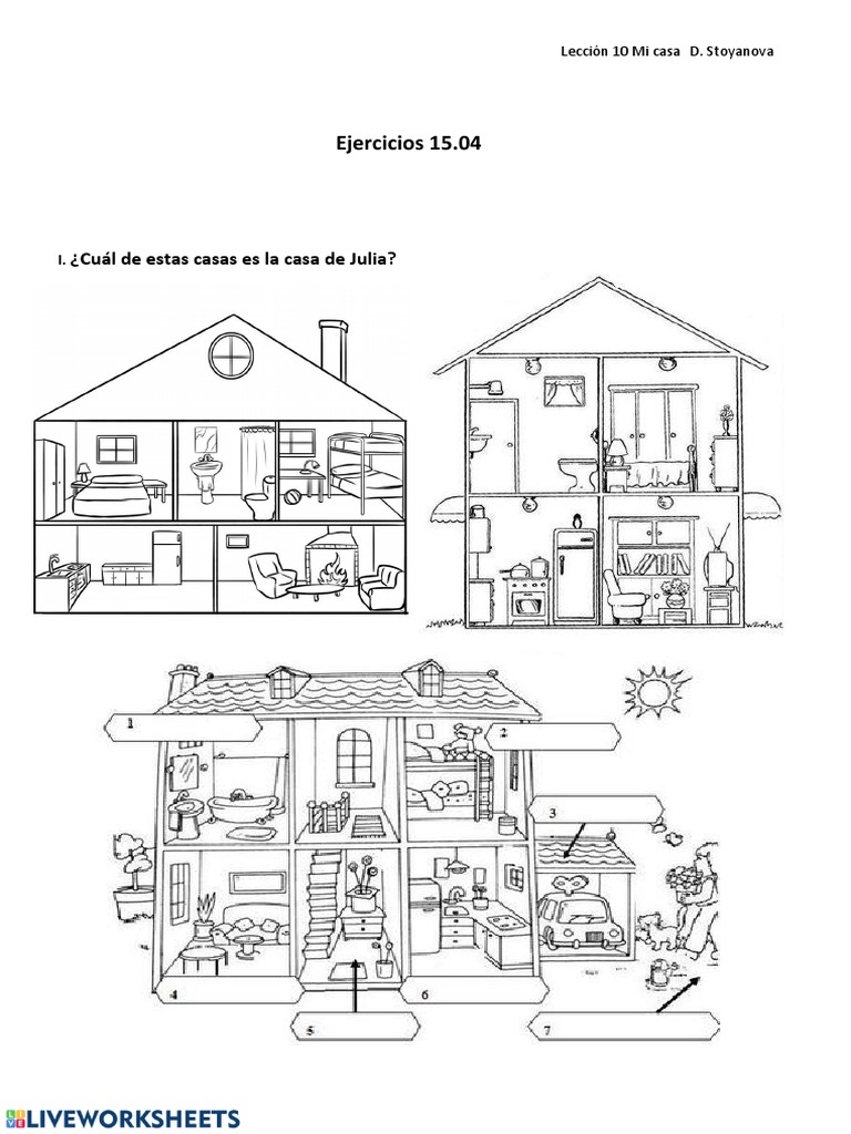 Ejercicios sobre partes de la casa | PDF | Inicio | Bienes manufacturados