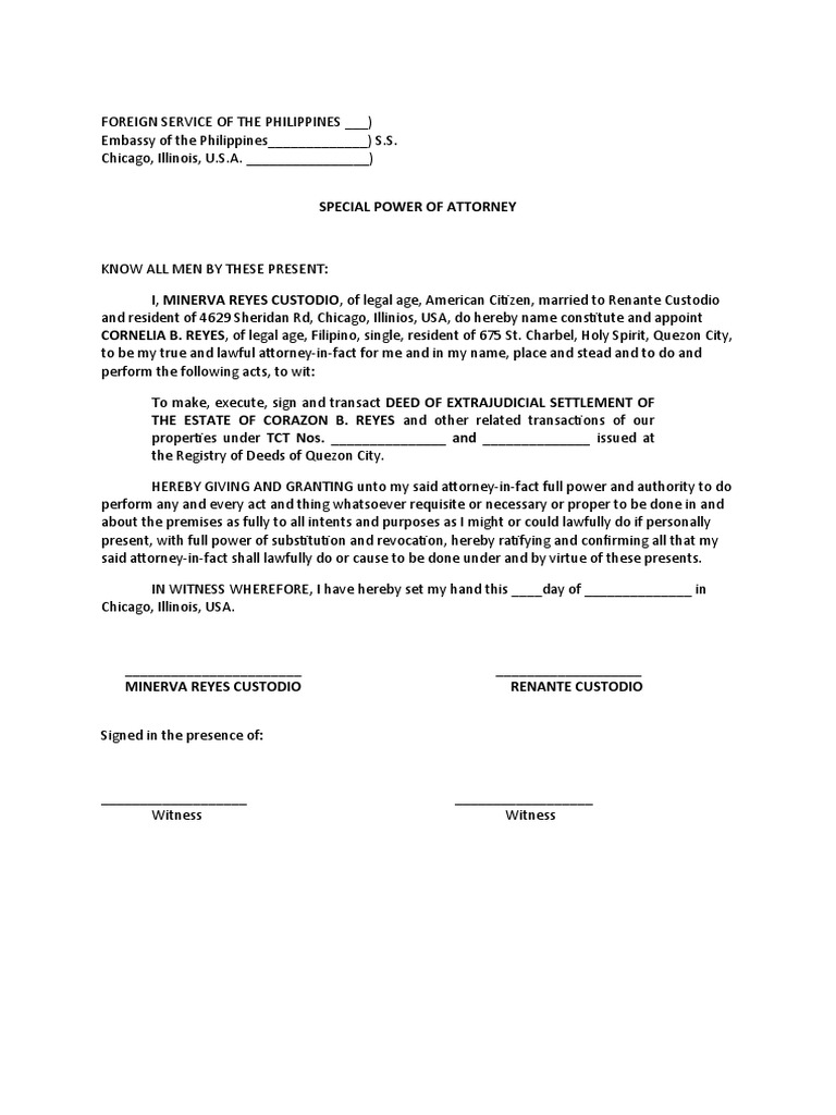 Spa Extrajudicial Settlement | PDF