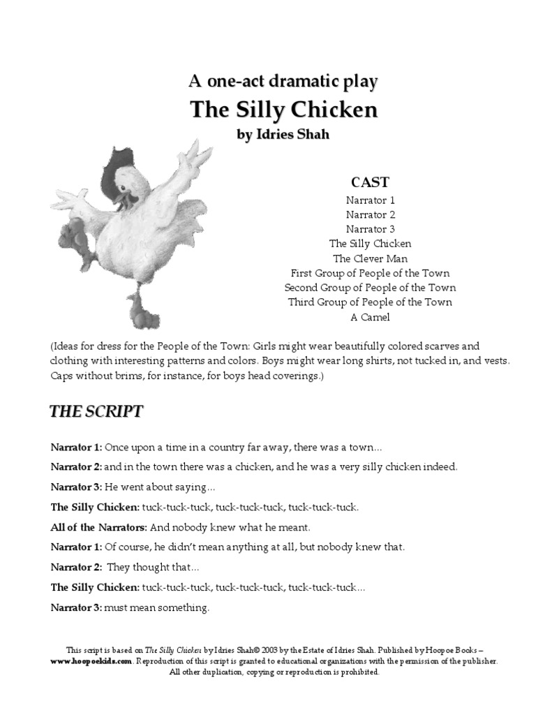 The Silly Chicken Play Script | PDF | Young Adult