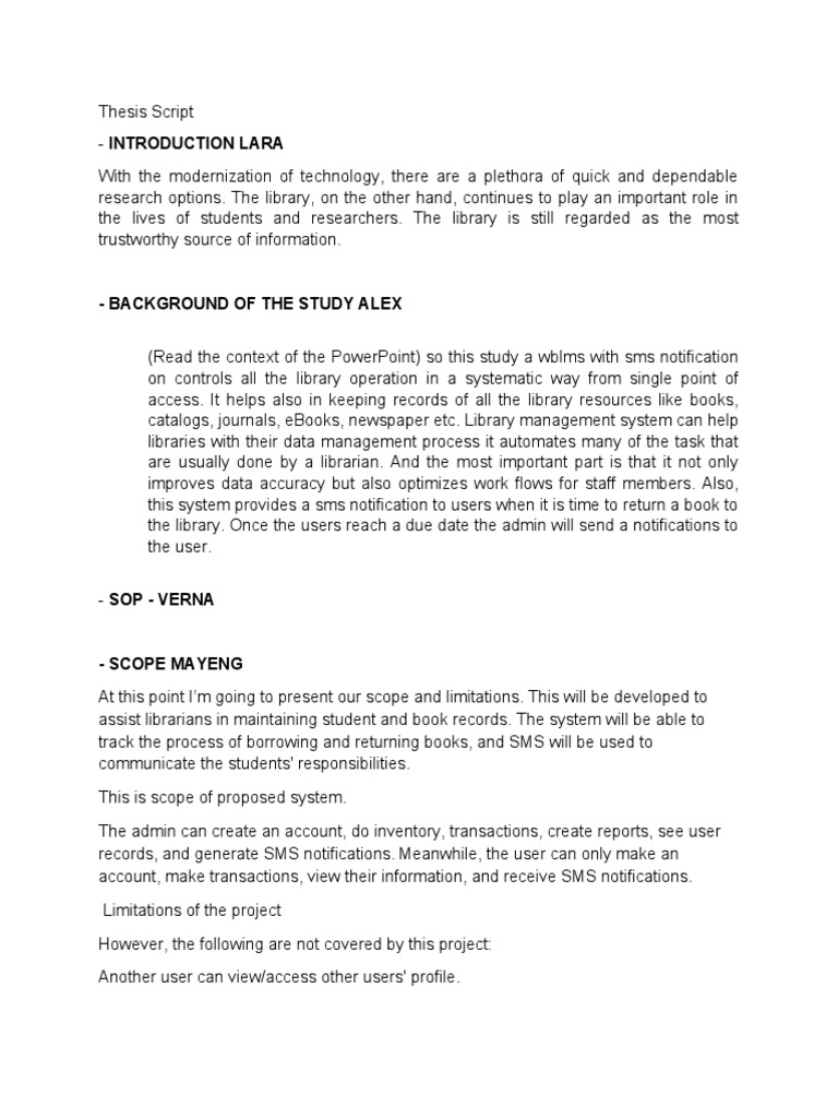 Thesis Script | Download Free PDF | Libraries | System