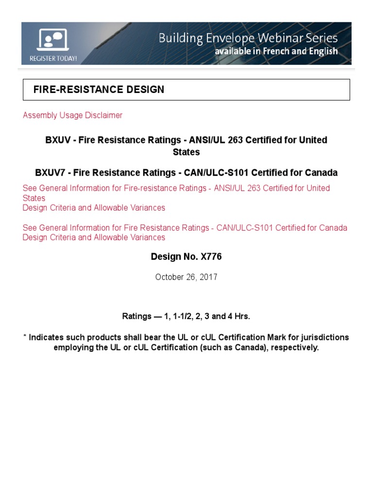 x776 - Bxuv.x776 - Ul Product Spec | PDF | Technology & Engineering