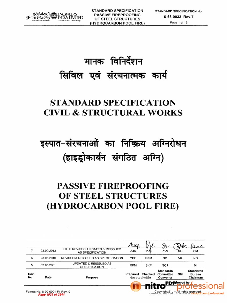 Fire Proofing Specification | PDF | Concrete | Structural Steel