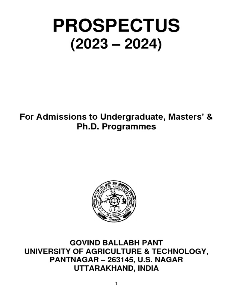 01.03.2023 Prospectus-2023 | PDF | University And College Admission ...