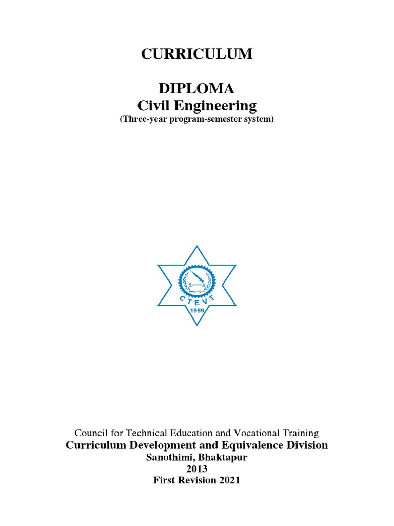 Civil Engineering Diploma Curriculum | PDF | Partial Differential ...