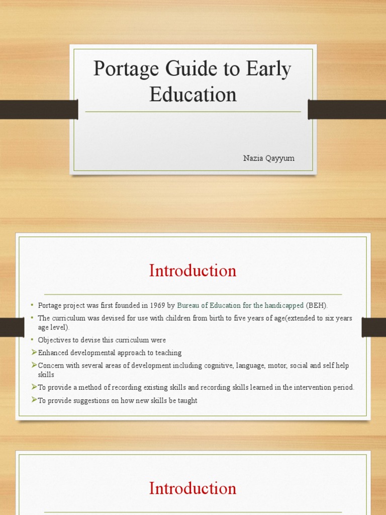Portage Guide for Early Education | PDF | Socialization | Cognition