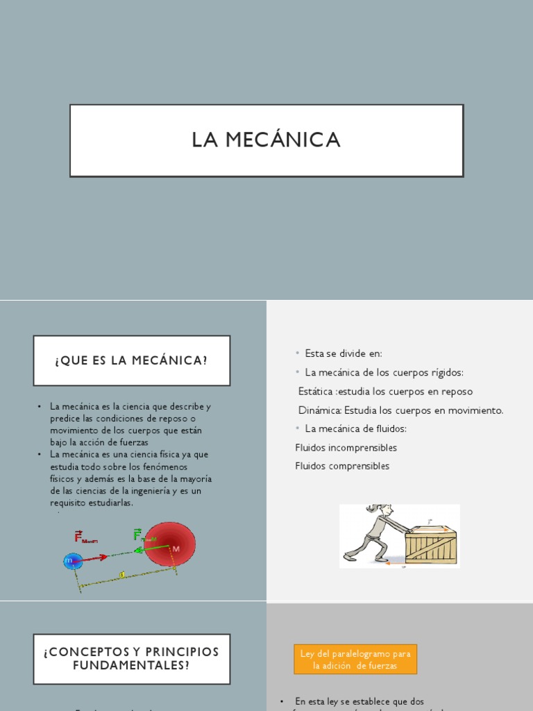 La mecánica | PDF | Fuerza | Masa