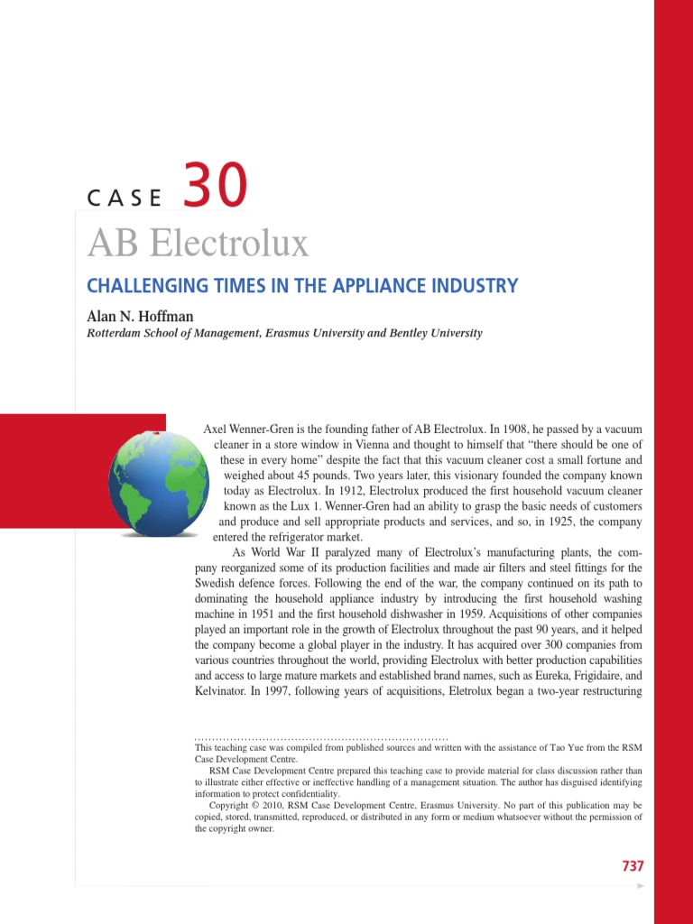 Electrolux Case Study | Download Free PDF | Efficient Energy Use | Home Appliance