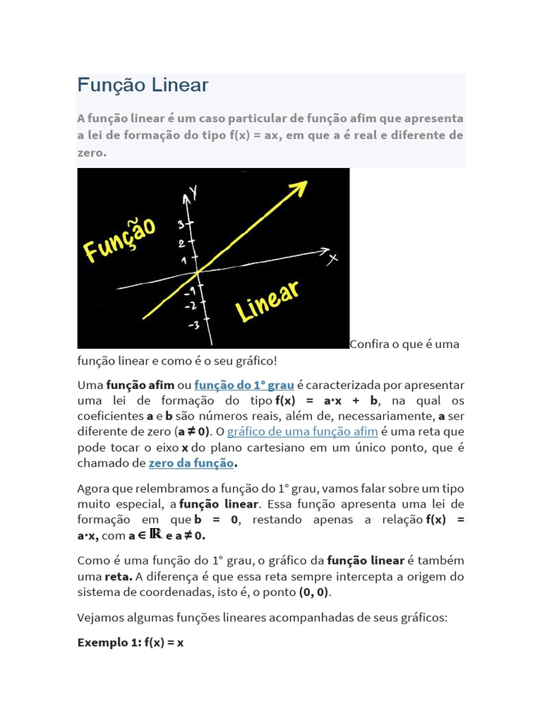 Função Linear | PDF