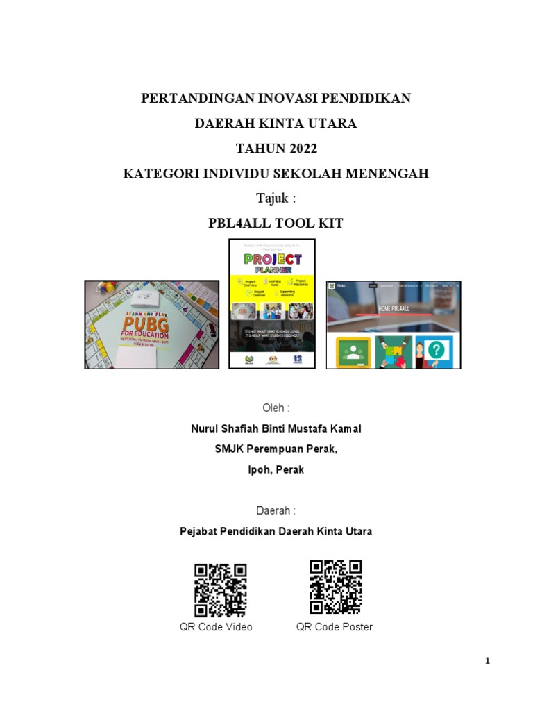 Nurul Shafiah BT Mustafa Kamal - Laporan Inovasi PBL4ALL | PDF