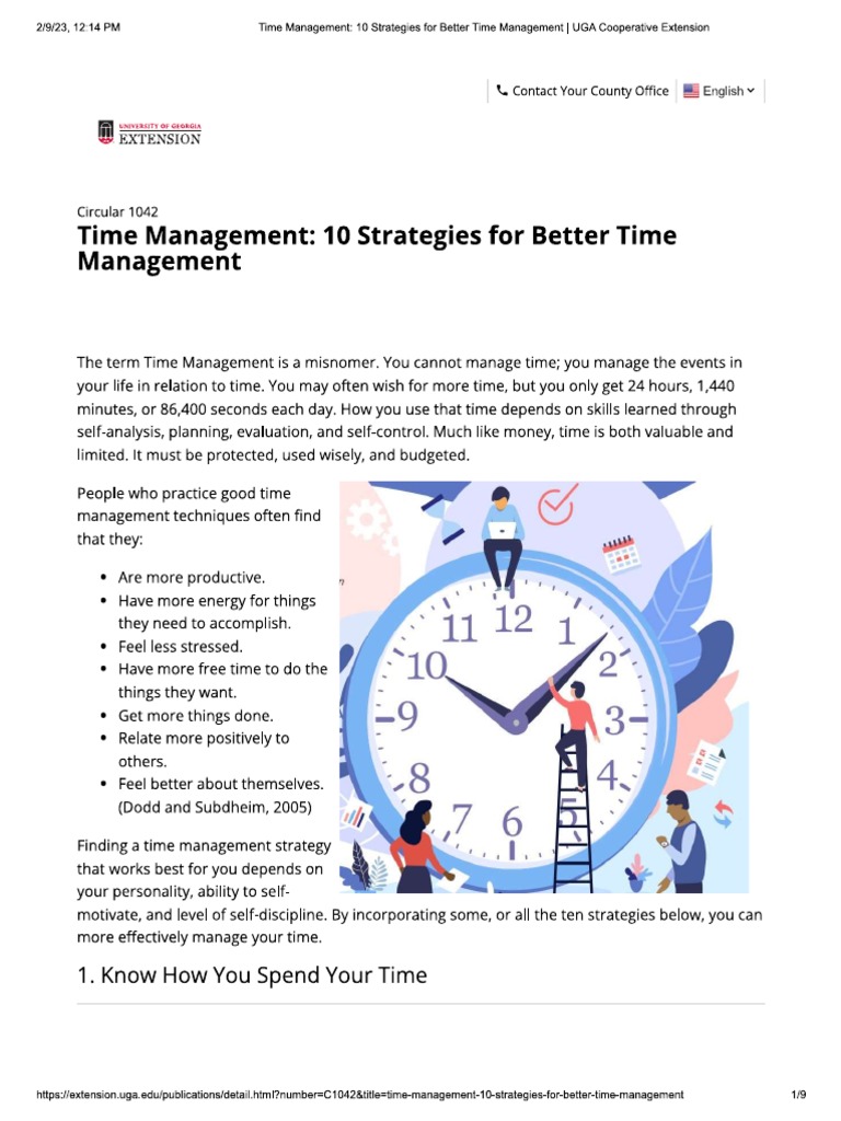 Time Management Strategies | PDF