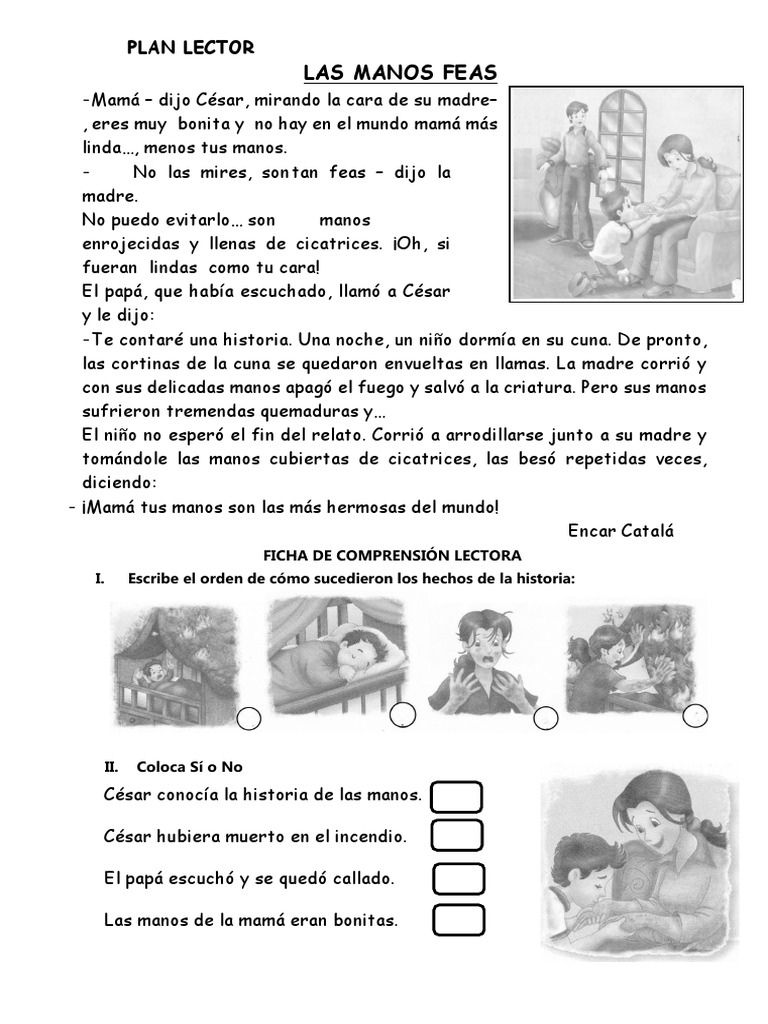 Comprensión Lectora: Las Manos Feas | PDF