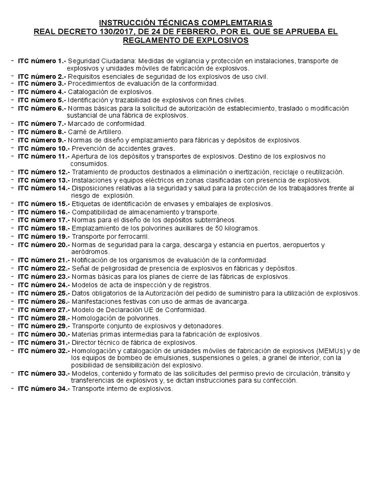 Instrucción técnica complementaria | PDF