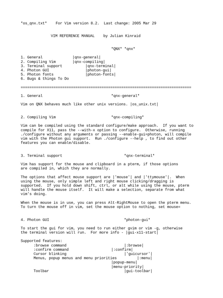 Os QNX | PDF | Menu (Computing) | Software Development