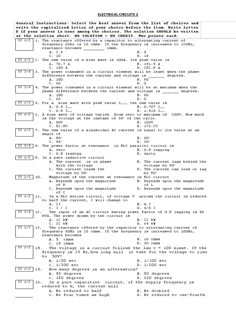 Alternating Current Pdf Capacitor Electrical Network