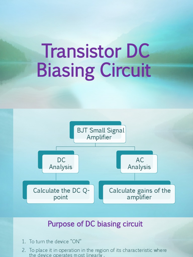 Understanding DC Biasing Circuits | PDF | Amplifier | Electrical Network