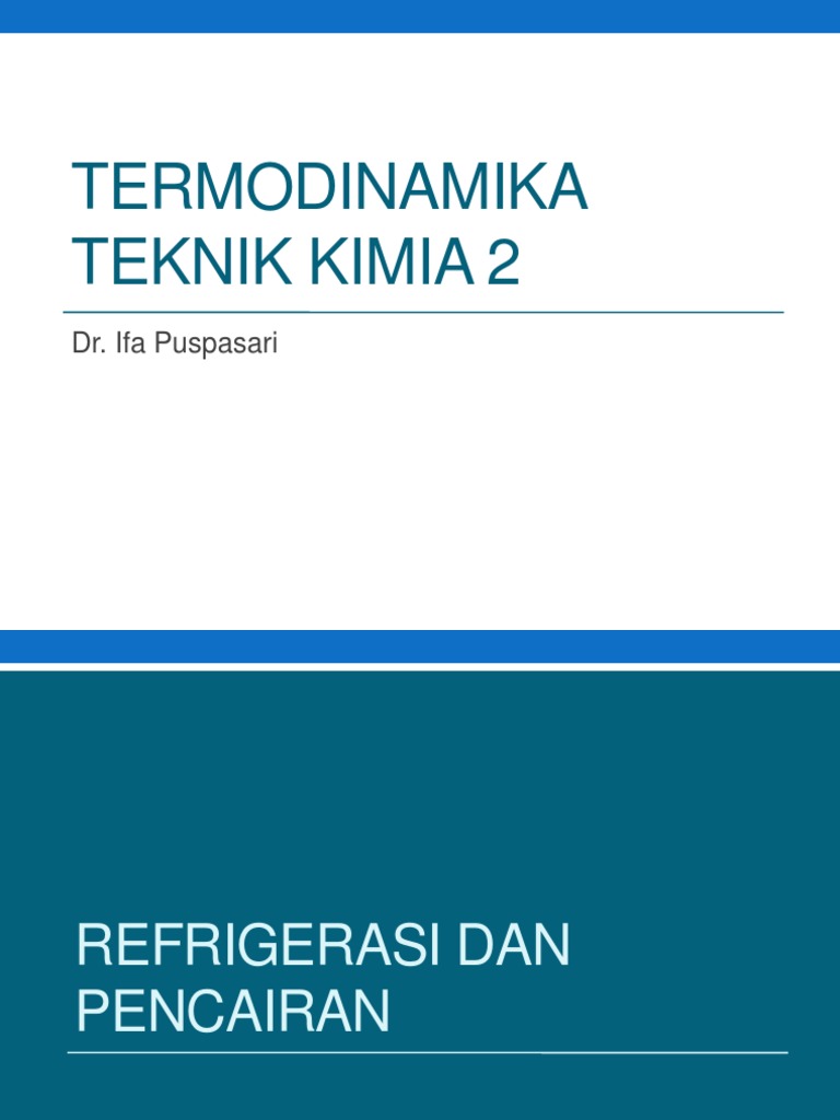 Termodinamika Teknik Kimia 2 | PDF