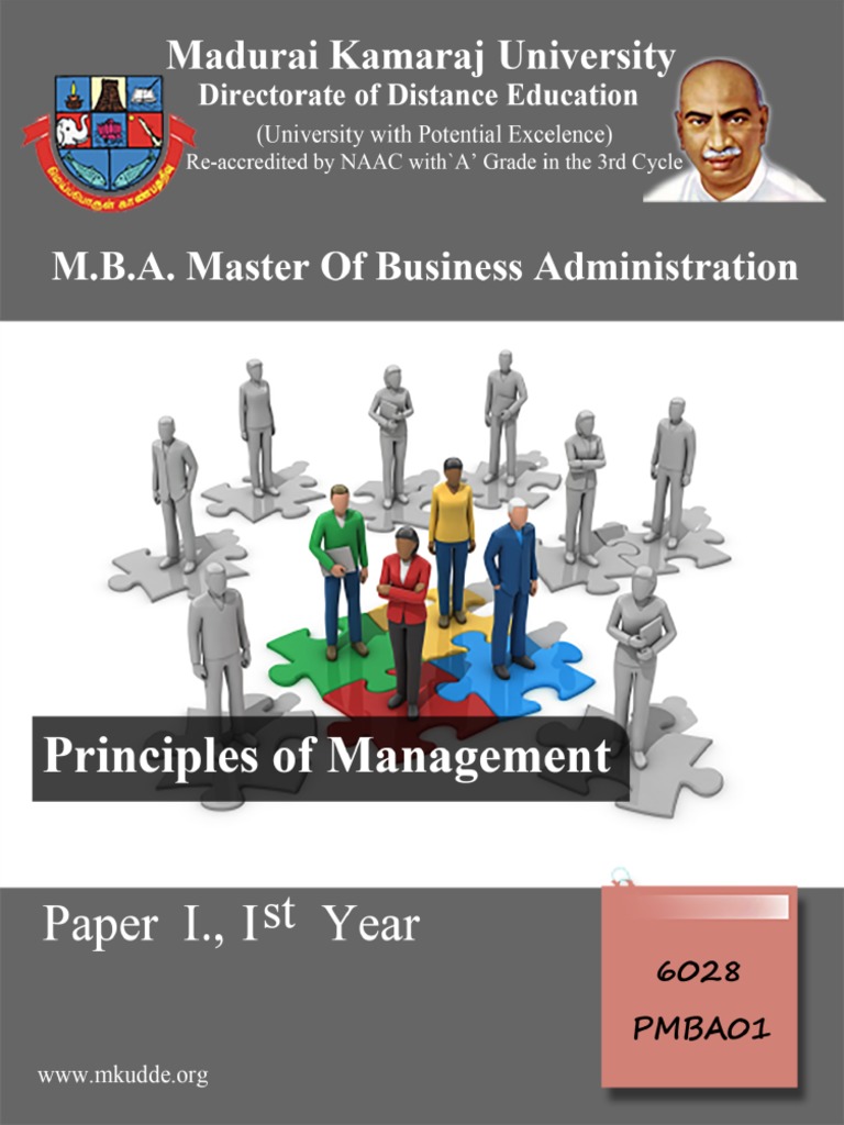 Principles of Management - PMBA | PDF