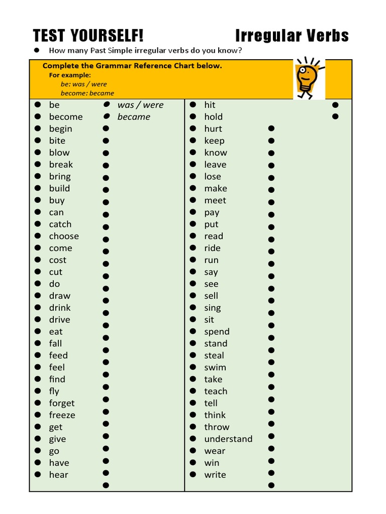 10th Irregular Verbs | PDF
