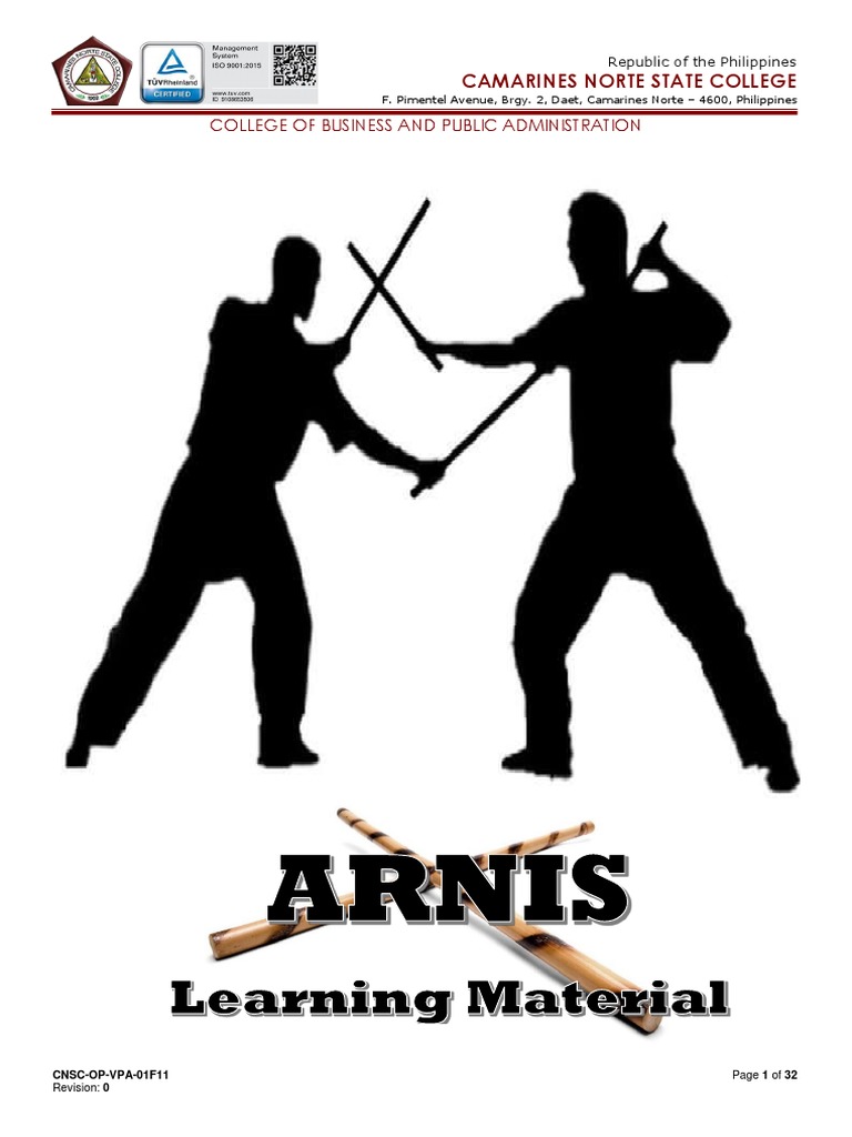 Arnis Learning Material | PDF