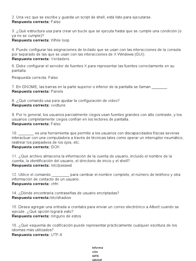 Examen Preguntas LPIC 102 | PDF | Dirección IP | sistema de nombres de ...
