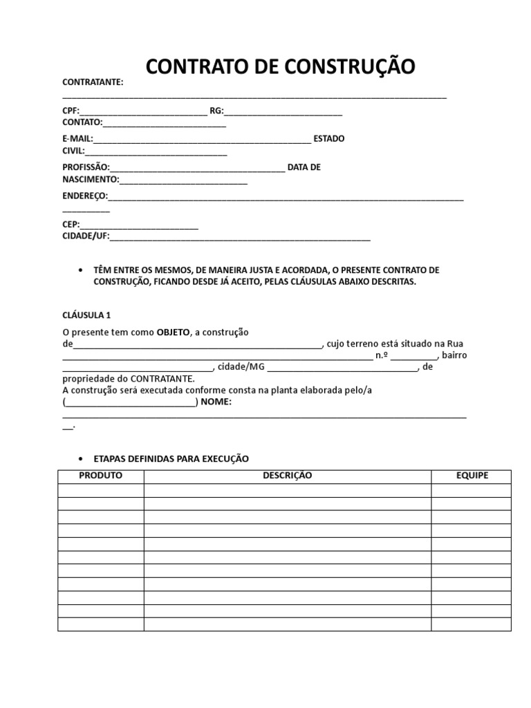 Contrato de Construcao | PDF