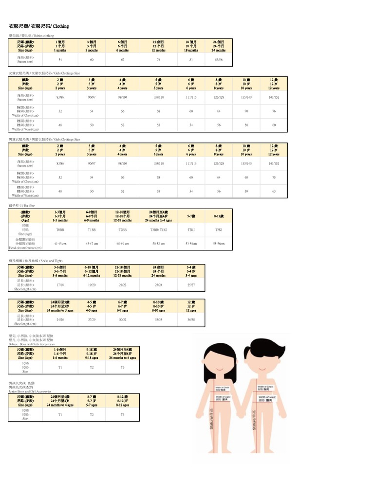 (Revised) Size Guide | PDF