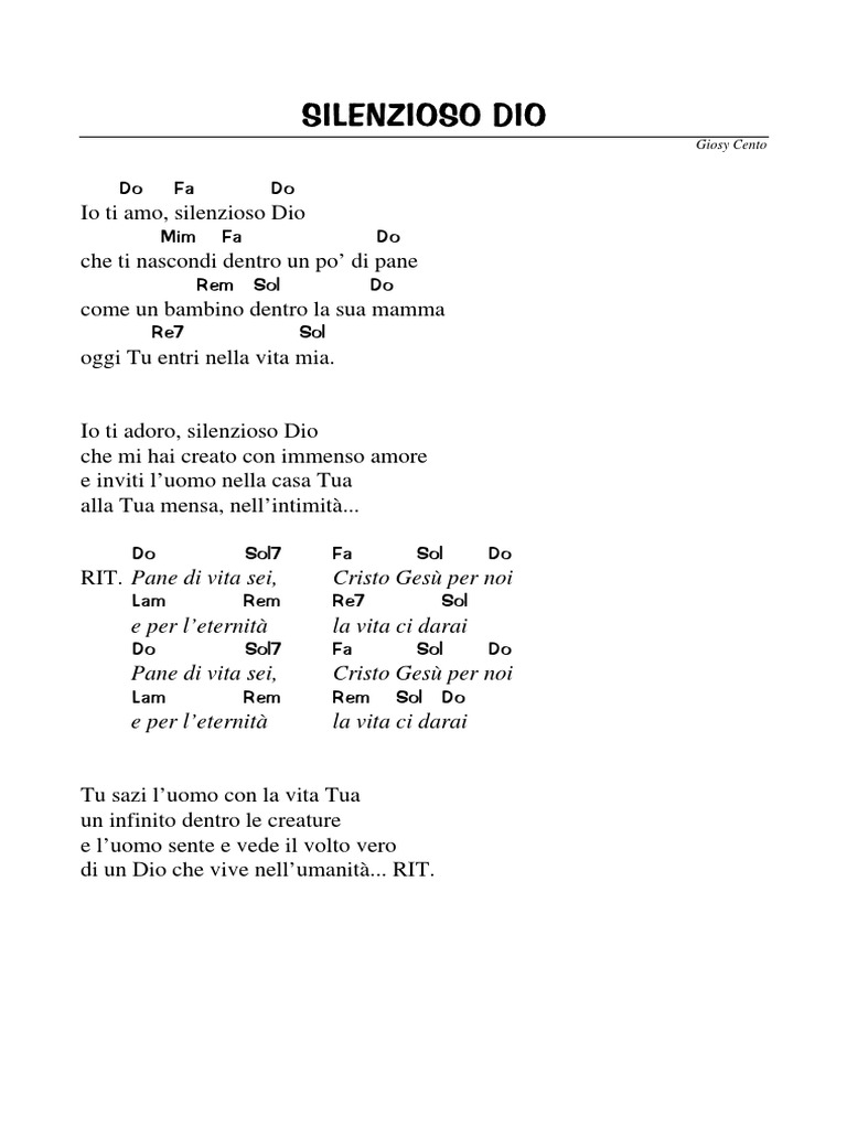Silenzioso Dio | PDF