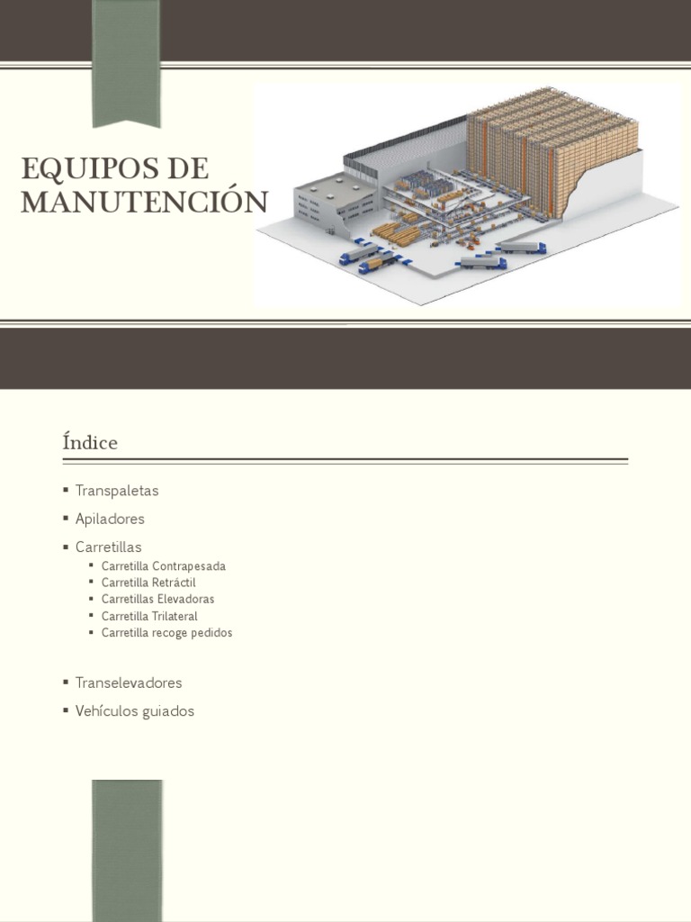 Equipos de Manutención | PDF | Máquina elevadora | Bienes manufacturados